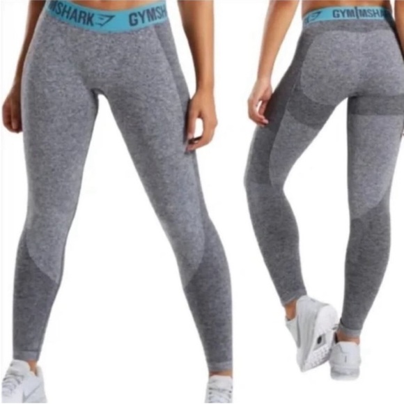 Gymshark | Pants & Jumpsuits | Nwt Gymshark Flex Leggings Gray Teal Xs ...